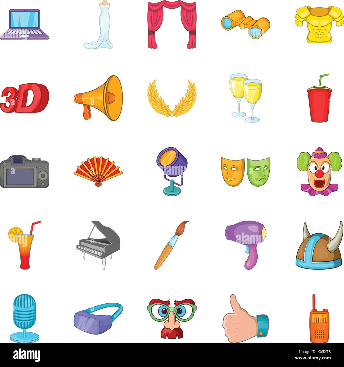 Cheer icons set, cartoon style Stock Vector Image & Art - Alamy