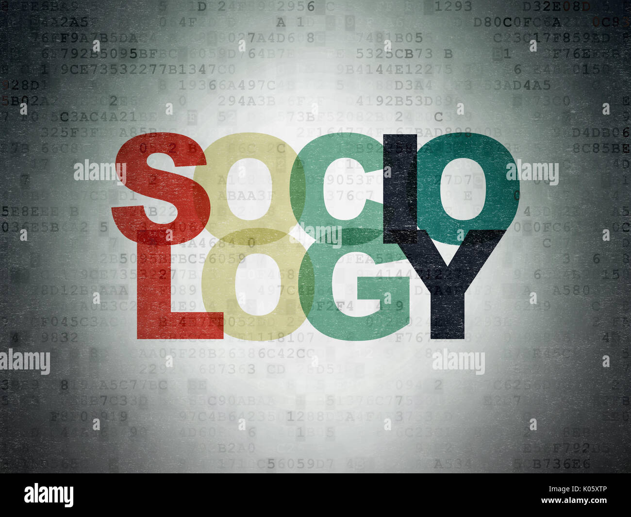 Learning concept: Sociology on Digital Data Paper background Stock ...
