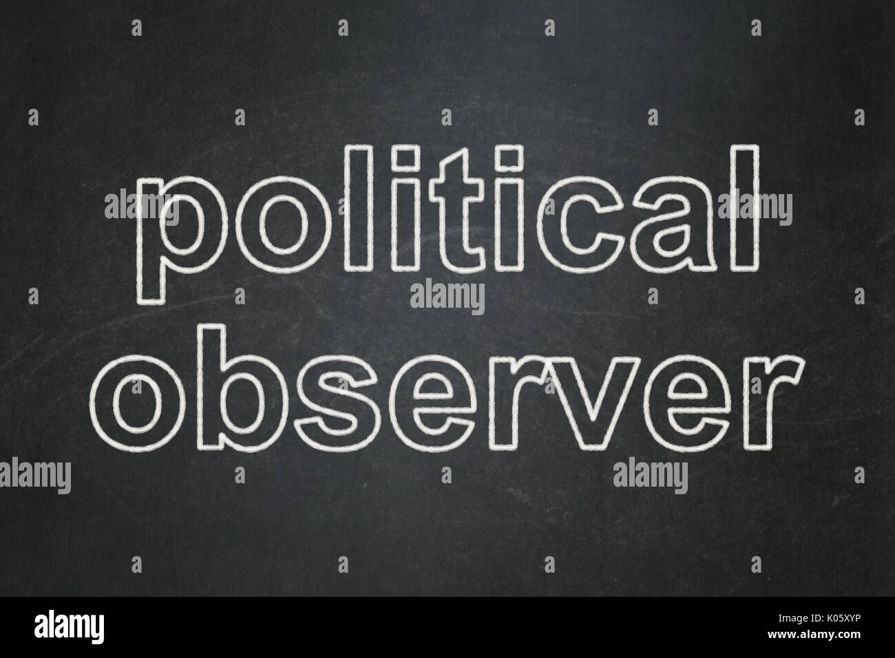 Political concept: Political Observer on chalkboard background Stock ...