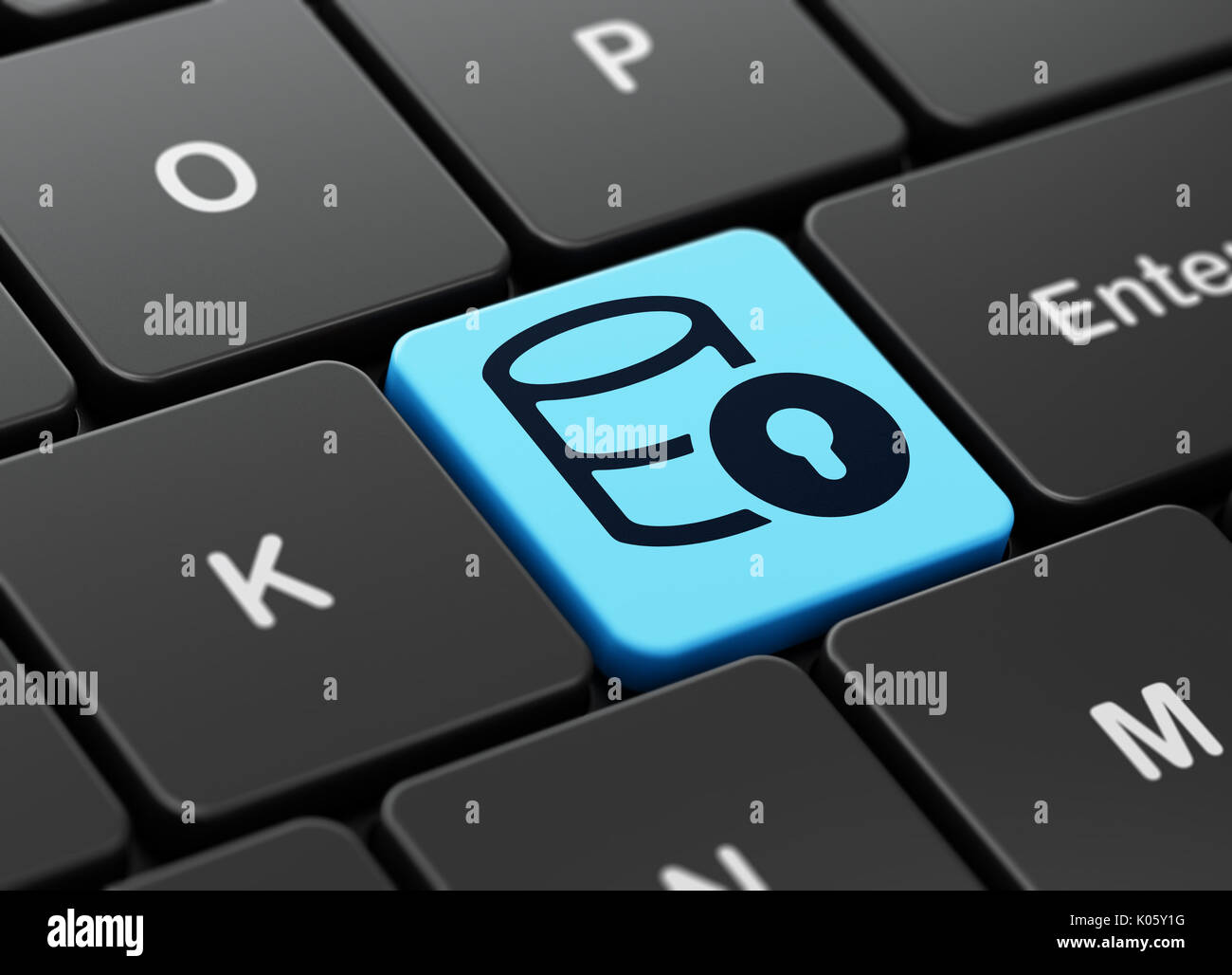 Software concept: Database With Lock on computer keyboard background Stock Photo - Alamy