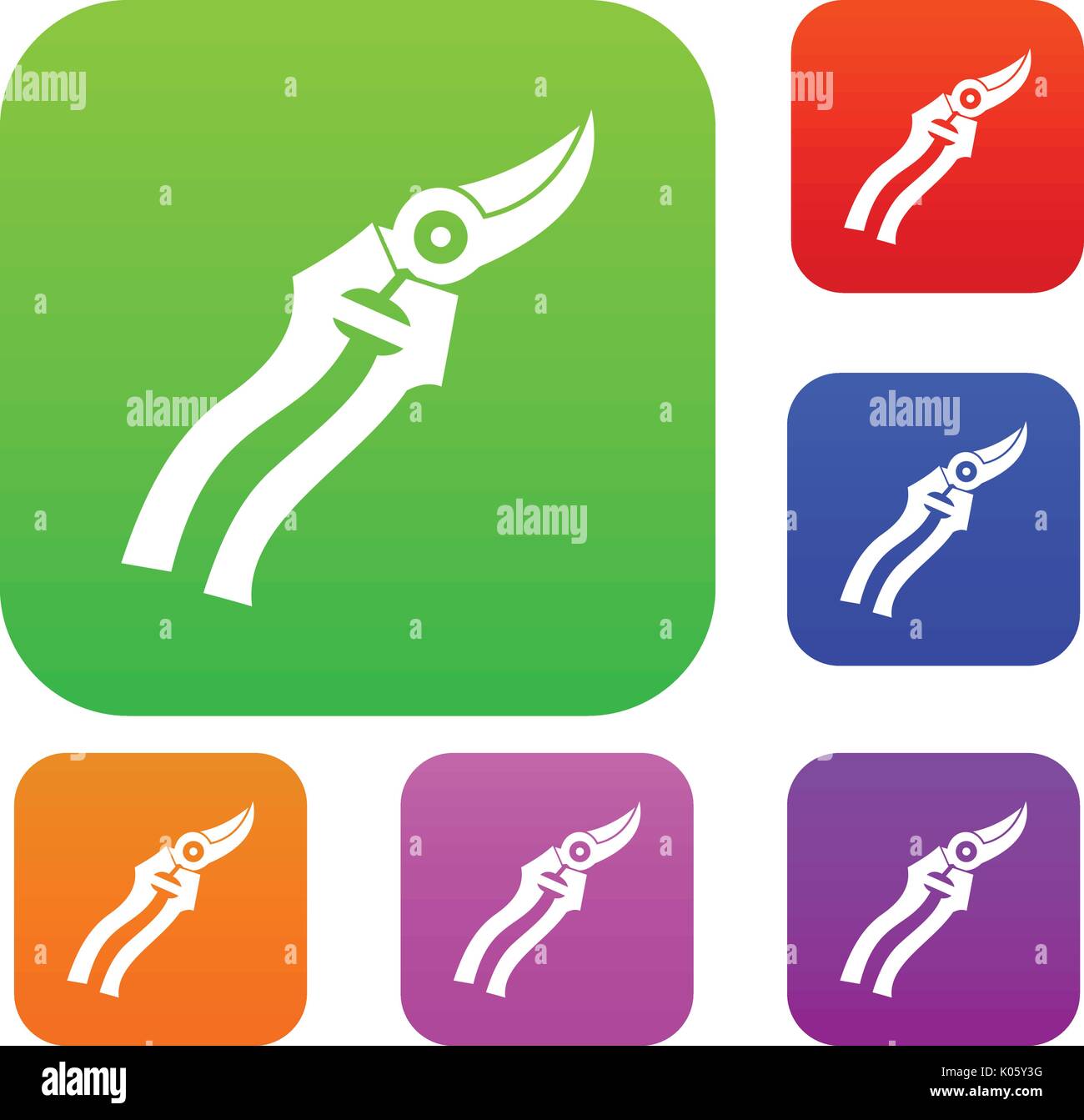 Garden shears set collection Stock Vector Image & Art - Alamy