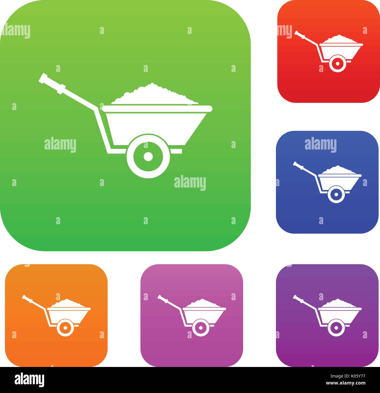 Garden wheelbarrow set collection Stock Vector Image & Art - Alamy