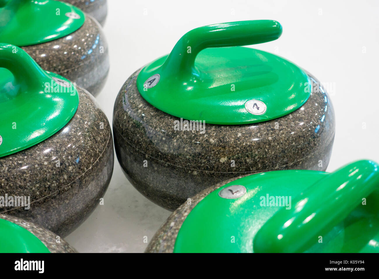 Curling sport stones equipment Stock Photo - Alamy