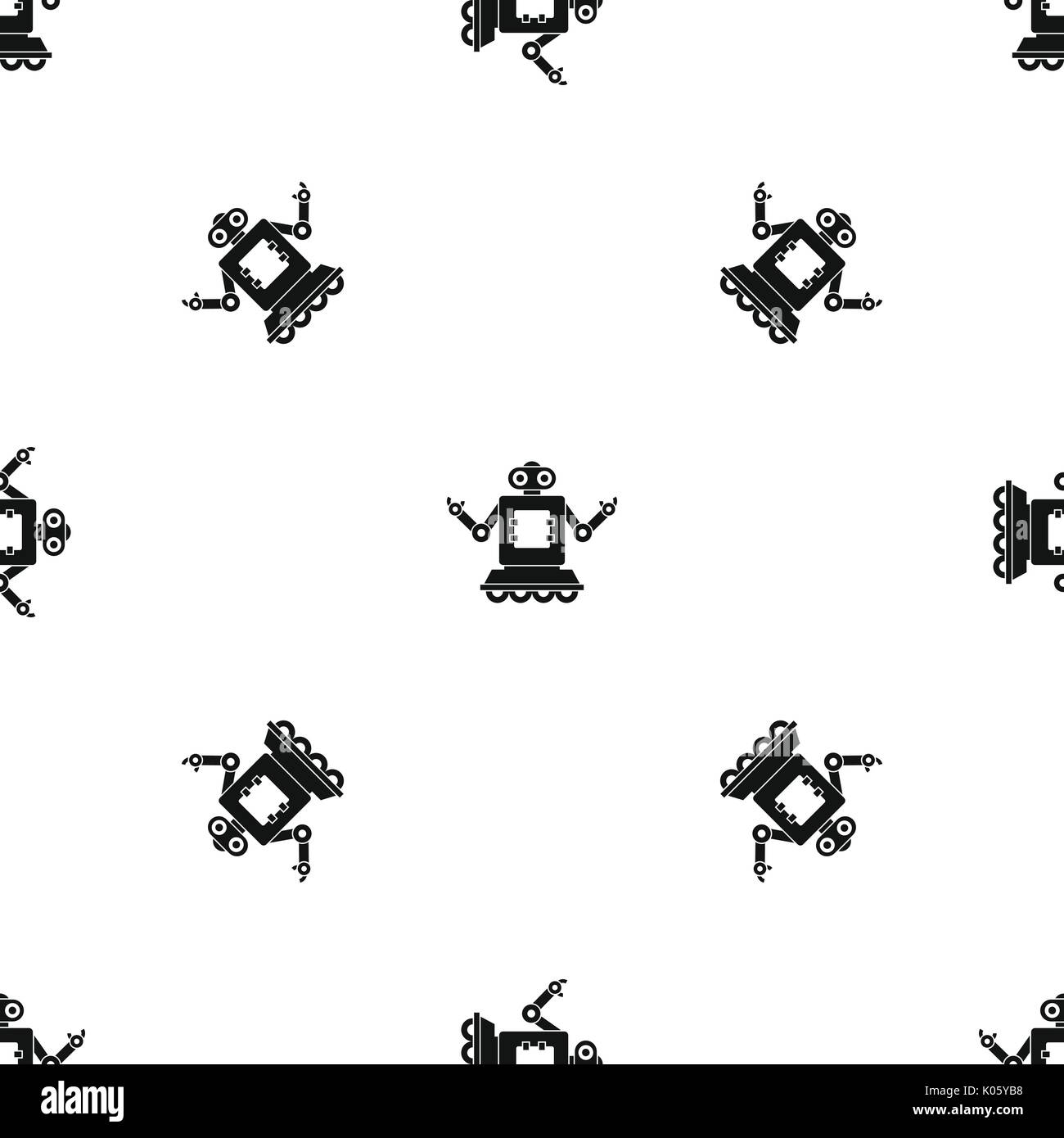 Cyborg on wheels pattern seamless black Stock Vector Image & Art - Alamy