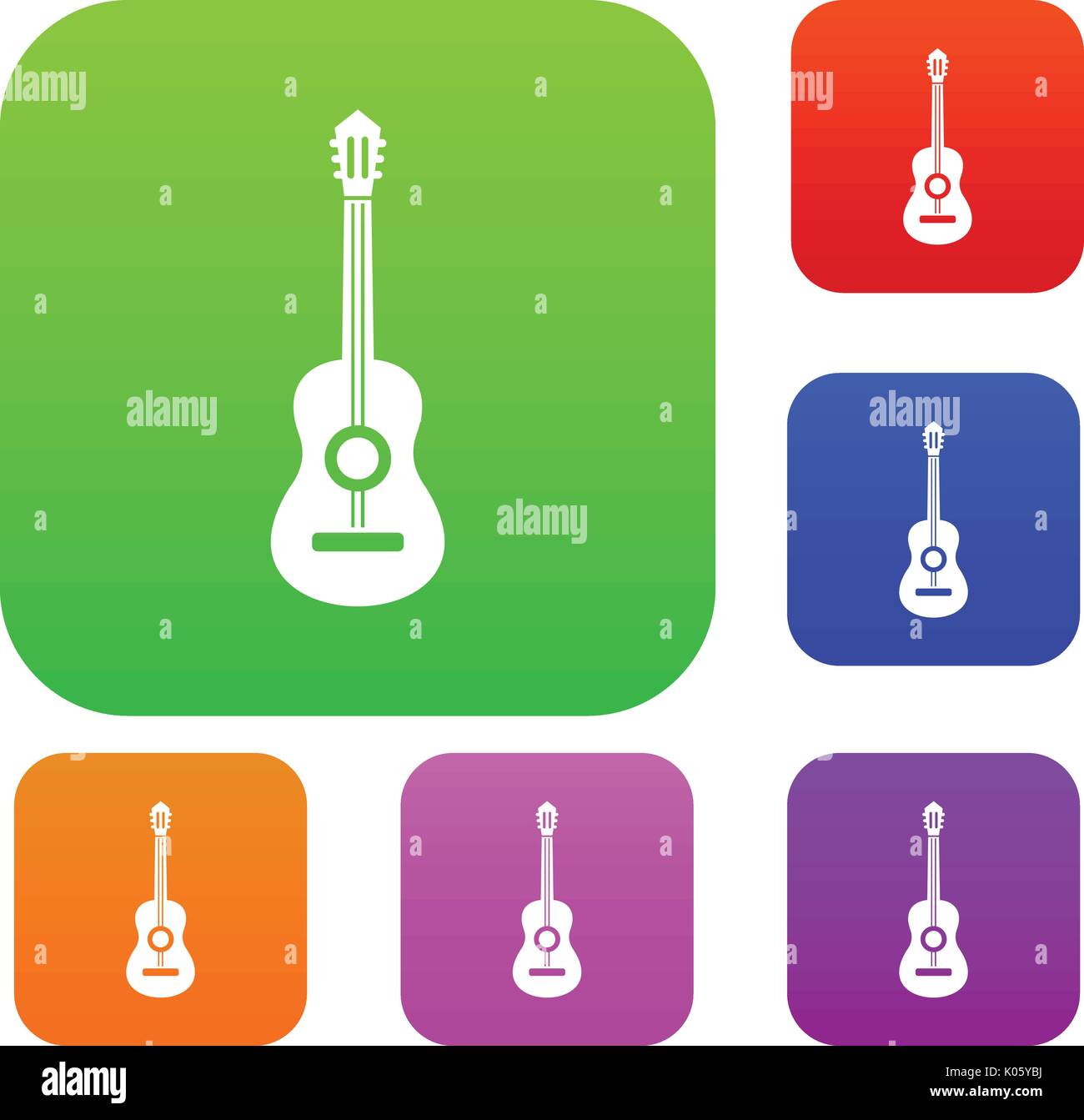 Classical guitar set collection Stock Vector Image & Art - Alamy