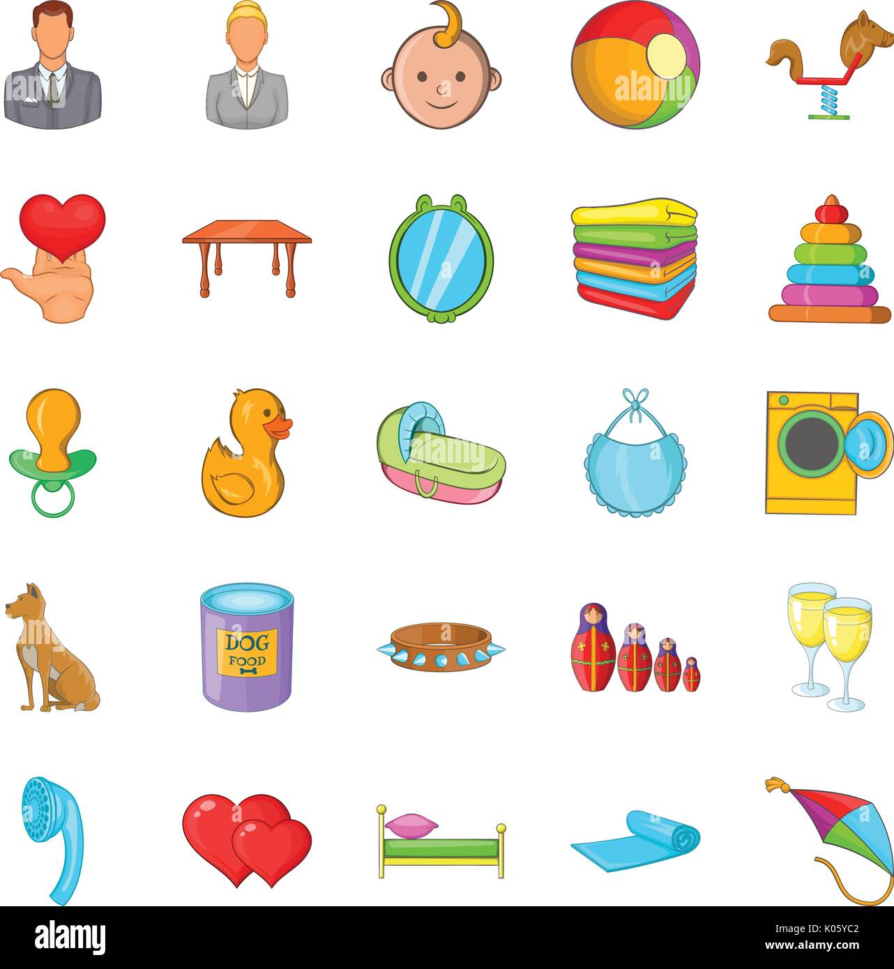 Age icons set, cartoon style Stock Vector Image & Art - Alamy