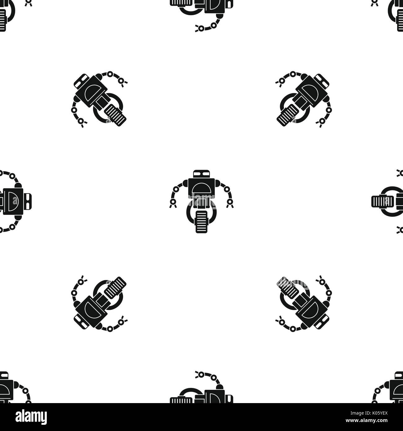 Machine robot pattern seamless black Stock Vector Image & Art - Alamy
