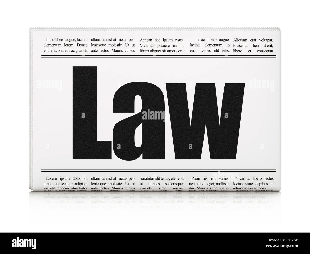 Law concept: newspaper headline Law Stock Photo - Alamy