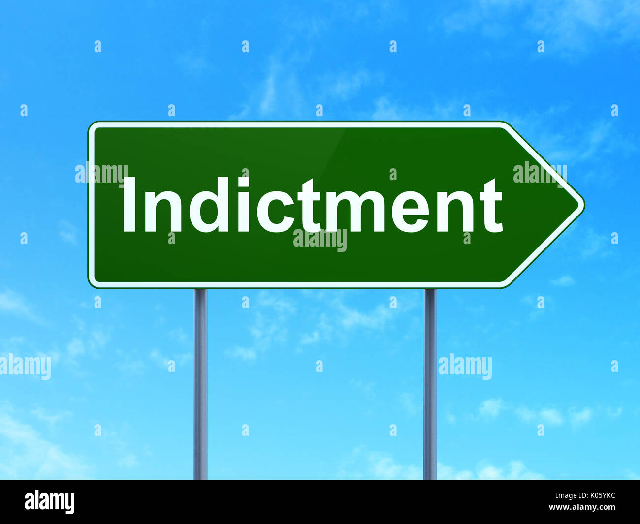 Law concept: Indictment on road sign background Stock Photo - Alamy
