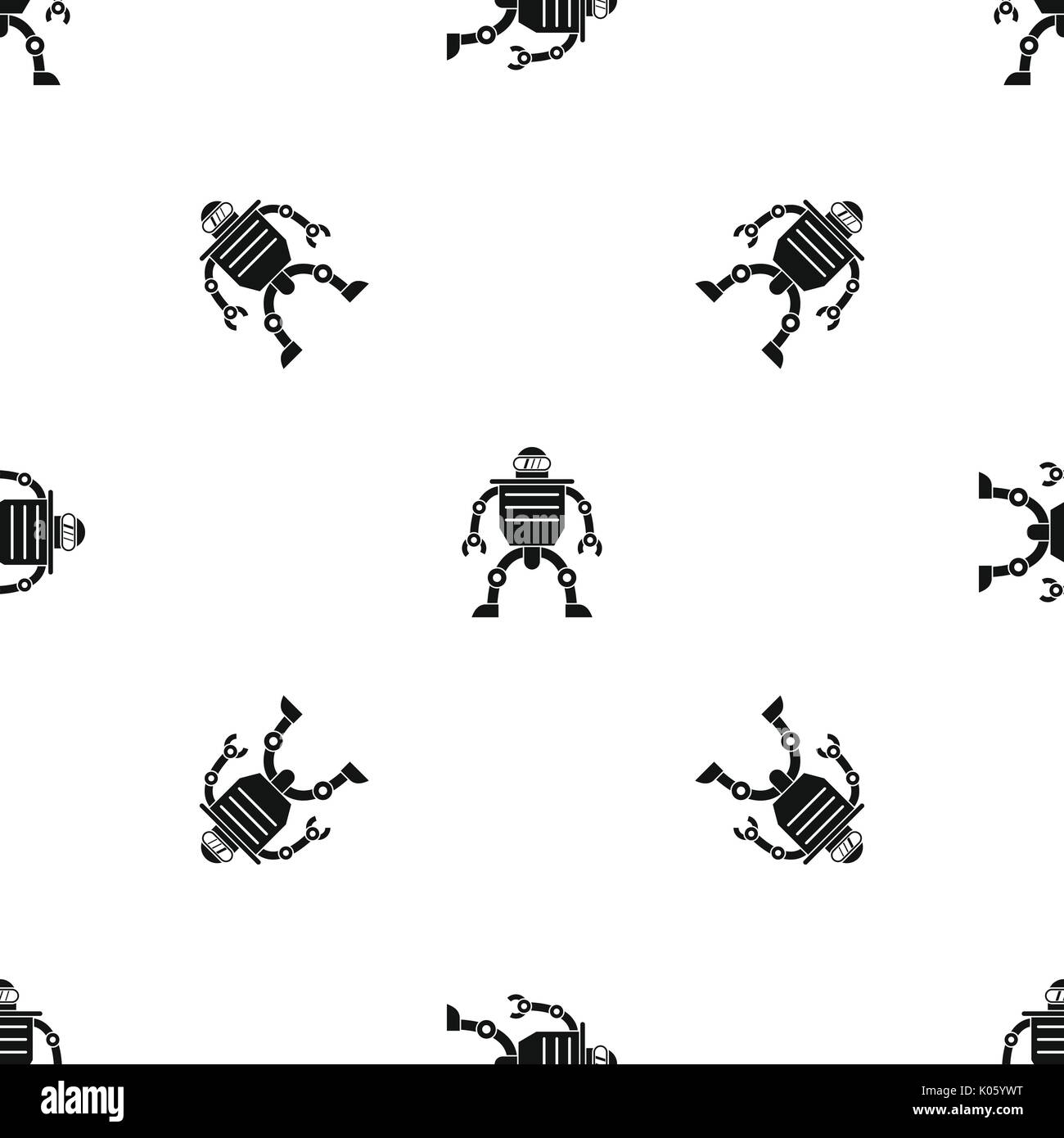 Humanoid robot pattern seamless black Stock Vector Image & Art - Alamy
