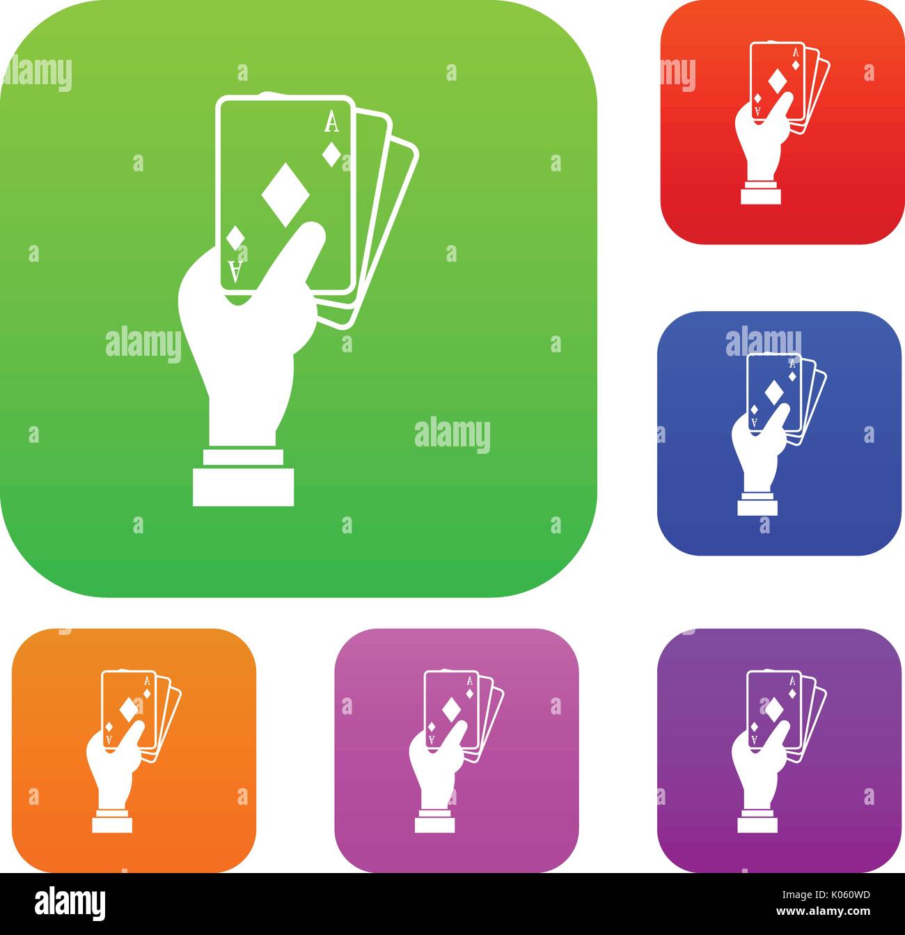 Hand holding playing cards set collection Stock Vector Image & Art - Alamy