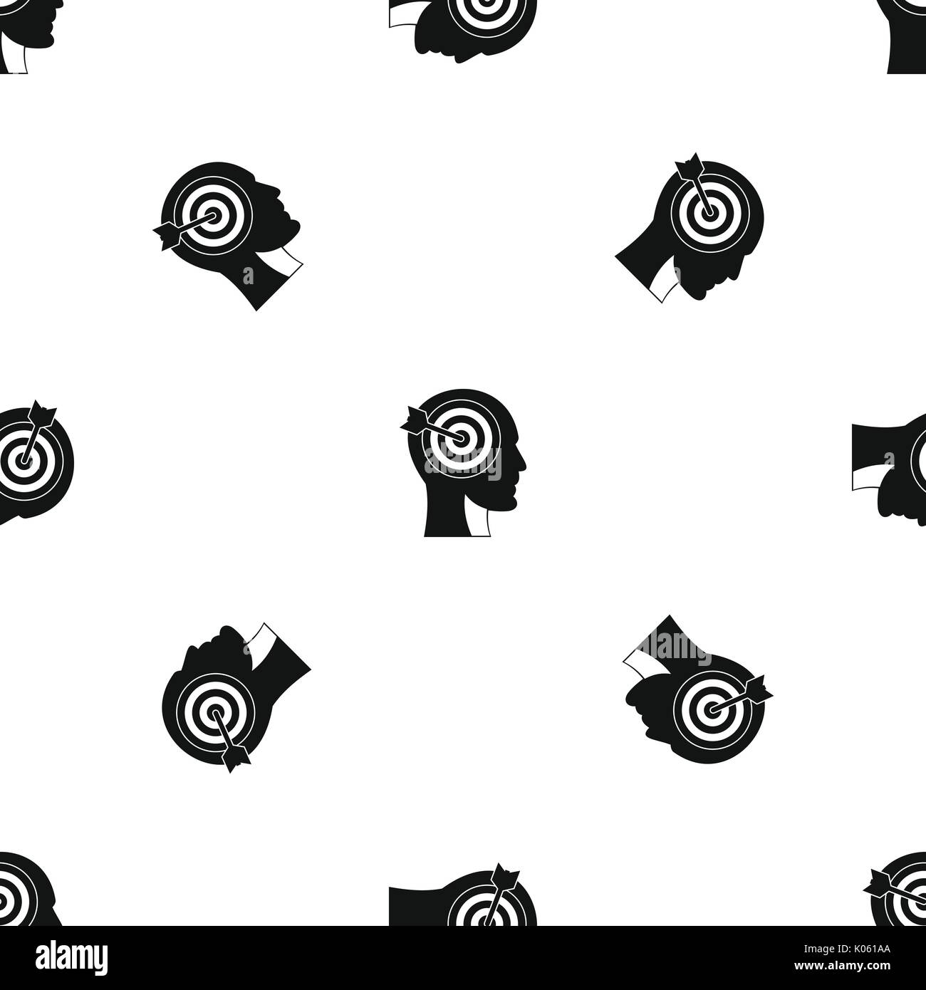Target in human head pattern seamless black Stock Vector Image & Art ...
