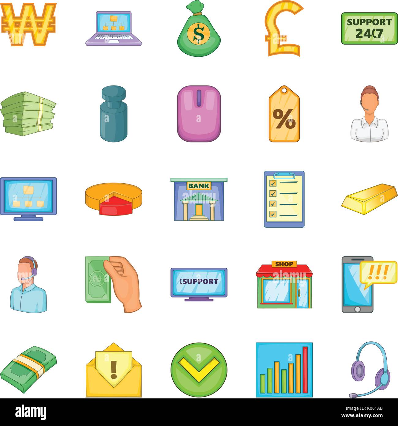 Duty icons set, cartoon style Stock Vector Image & Art - Alamy