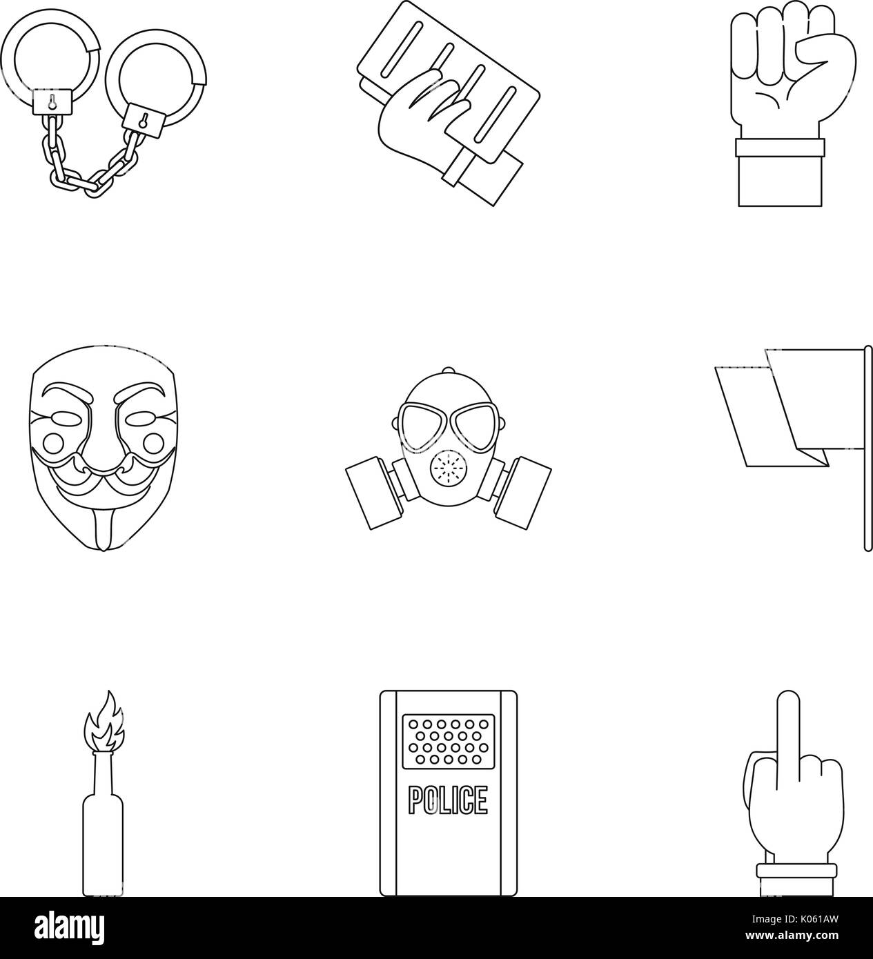 Human freedom icon set, outline style Stock Vector Image & Art - Alamy