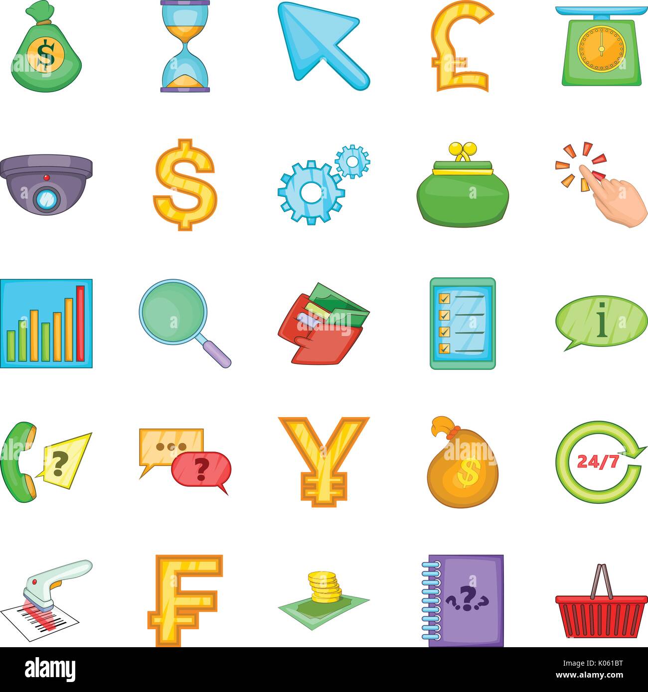 Coin icons set, cartoon style Stock Vector Image & Art - Alamy