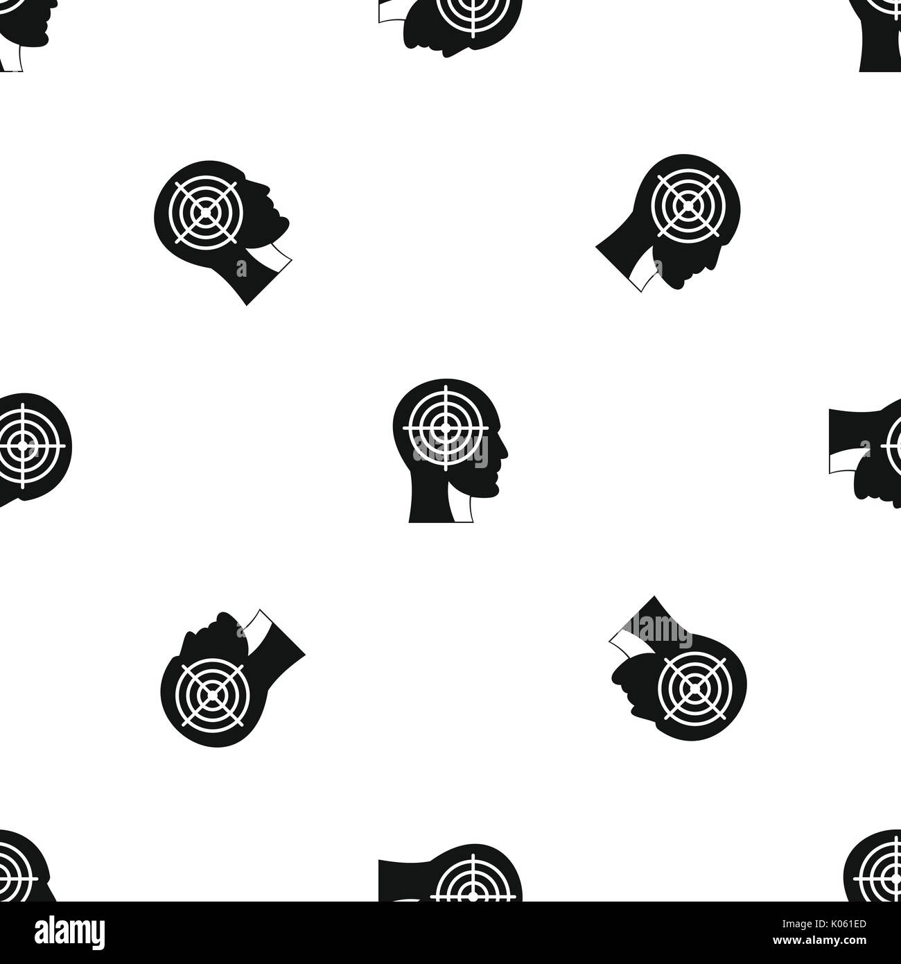 Crosshair in human head pattern seamless black Stock Vector Image & Art ...