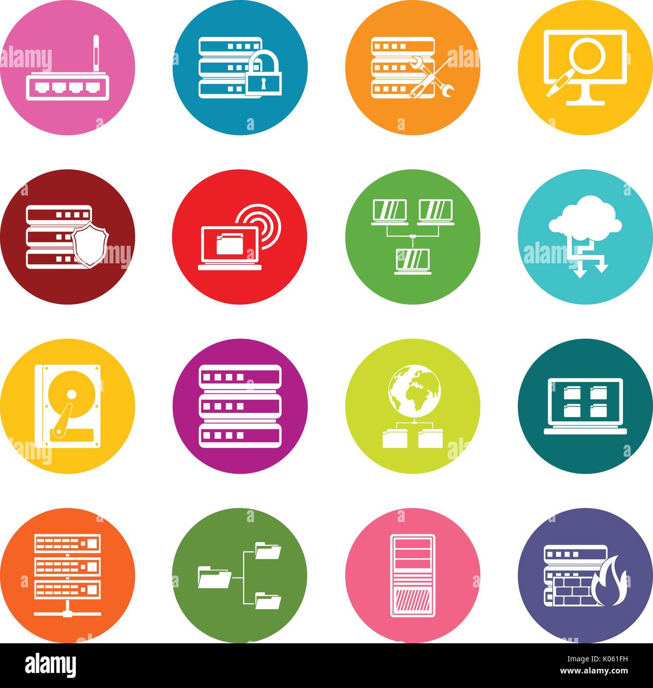 Big data icons many colors set Stock Vector Image & Art - Alamy