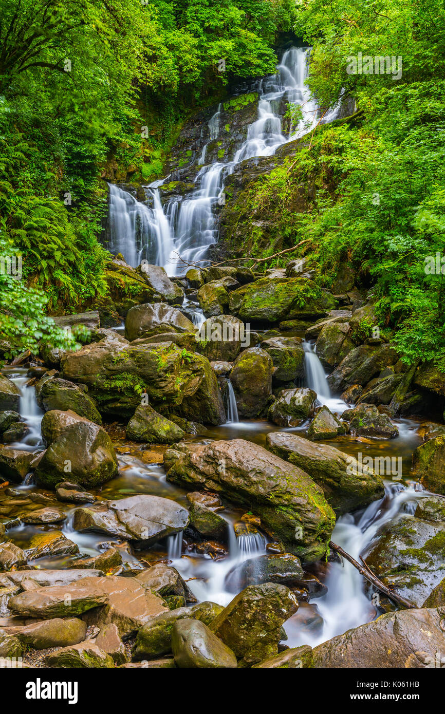 Torc Waterfall is a waterfall at the base of Torc Mountain, about 8.0 ...