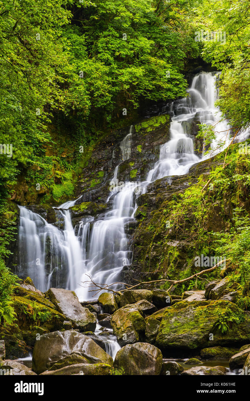 Torc Waterfall is a waterfall at the base of Torc Mountain, about 8.0 ...