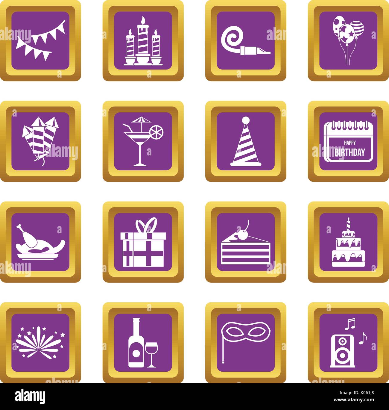 Sweet purple gift box Stock Vector Images - Alamy