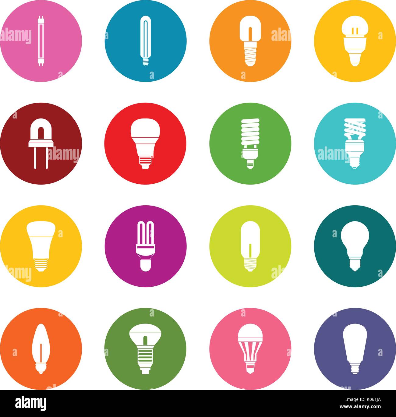 Light bulb icons many colors set Stock Vector Image & Art - Alamy