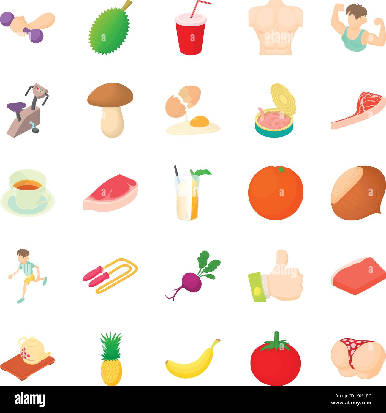 Body check icons set, cartoon style Stock Vector Image & Art - Alamy