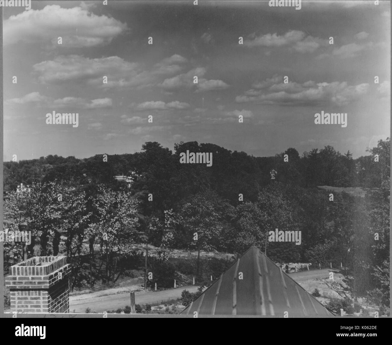 View from roof top Black and White Stock Photos & Images - Alamy