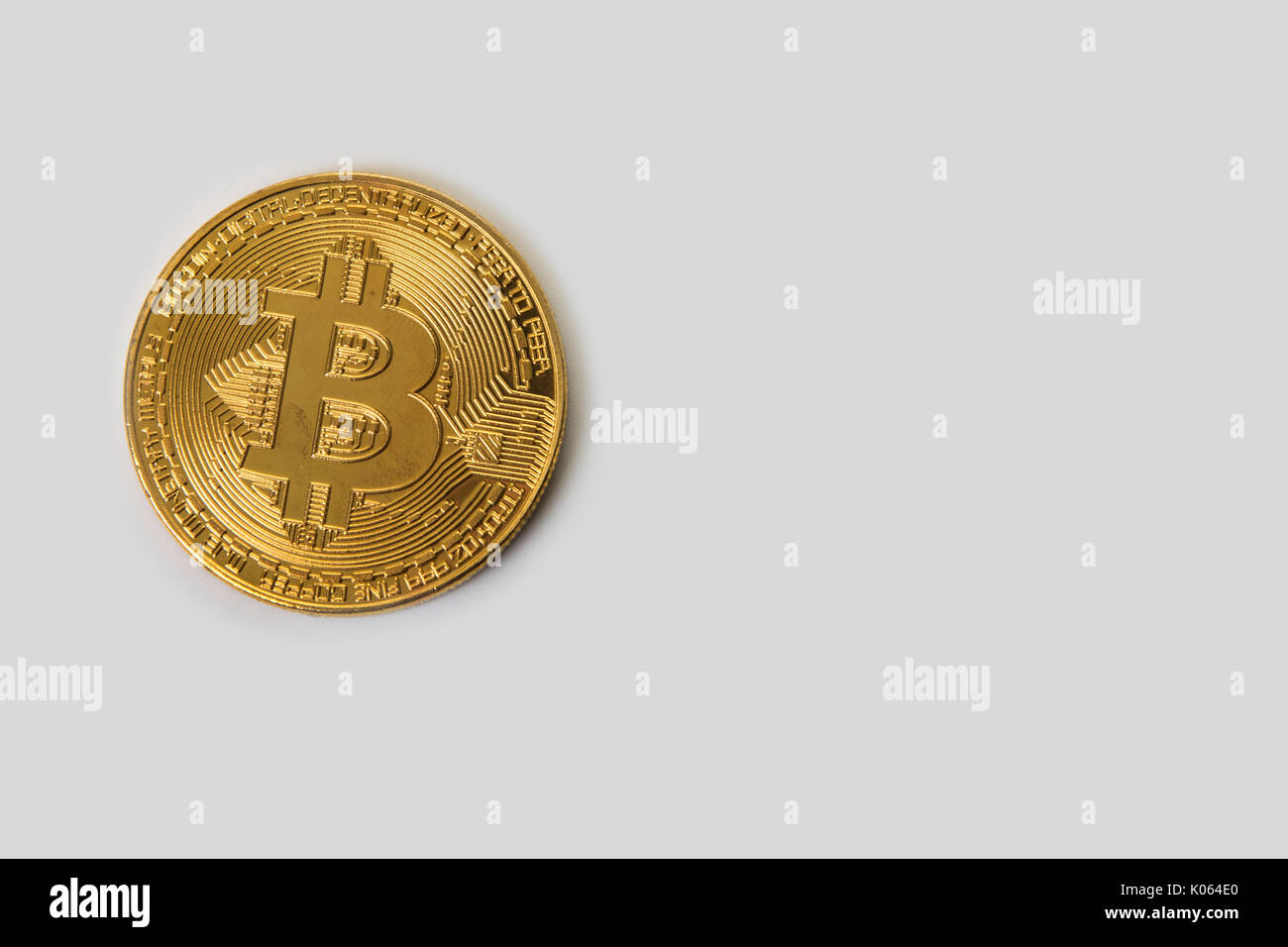 Bitcoin coin with dollars Stock Photo - Alamy