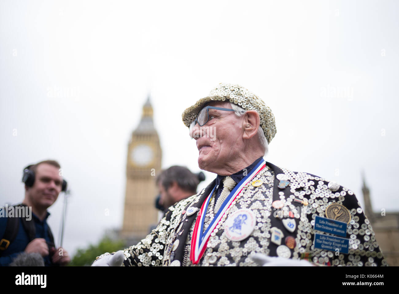 London, England, UK. 21 August, 2017. George Major, Pearly King of ...