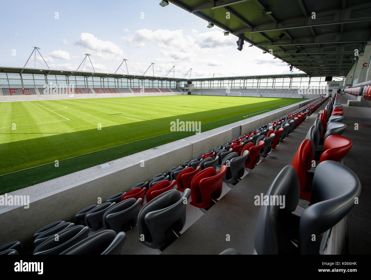 Munich, Germany. 21st Aug, 2017. The football stadium at the new Bayern ...