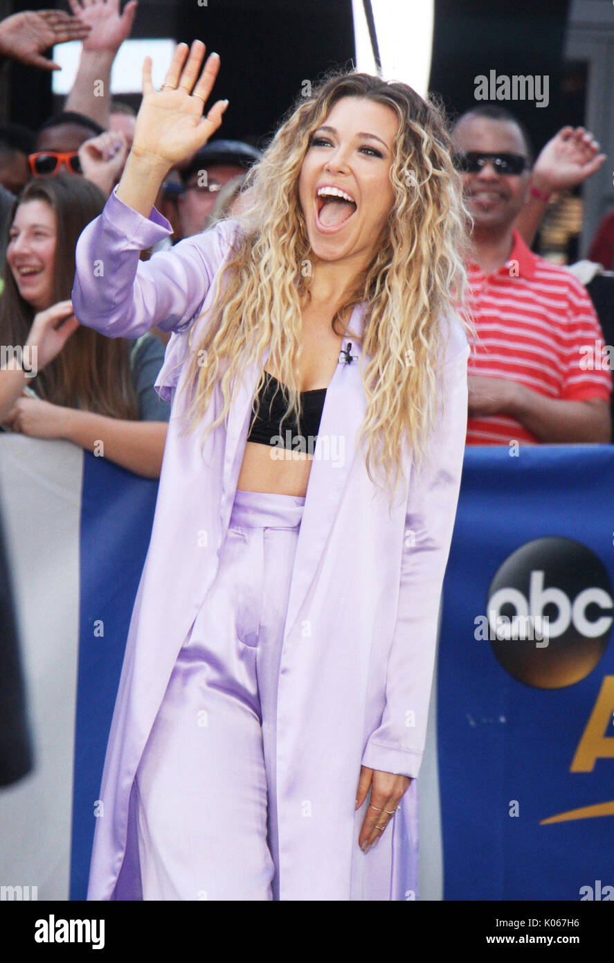 New York, NY, USA. 21st Aug, 2017. Rachel Platten seen at Good Morning ...