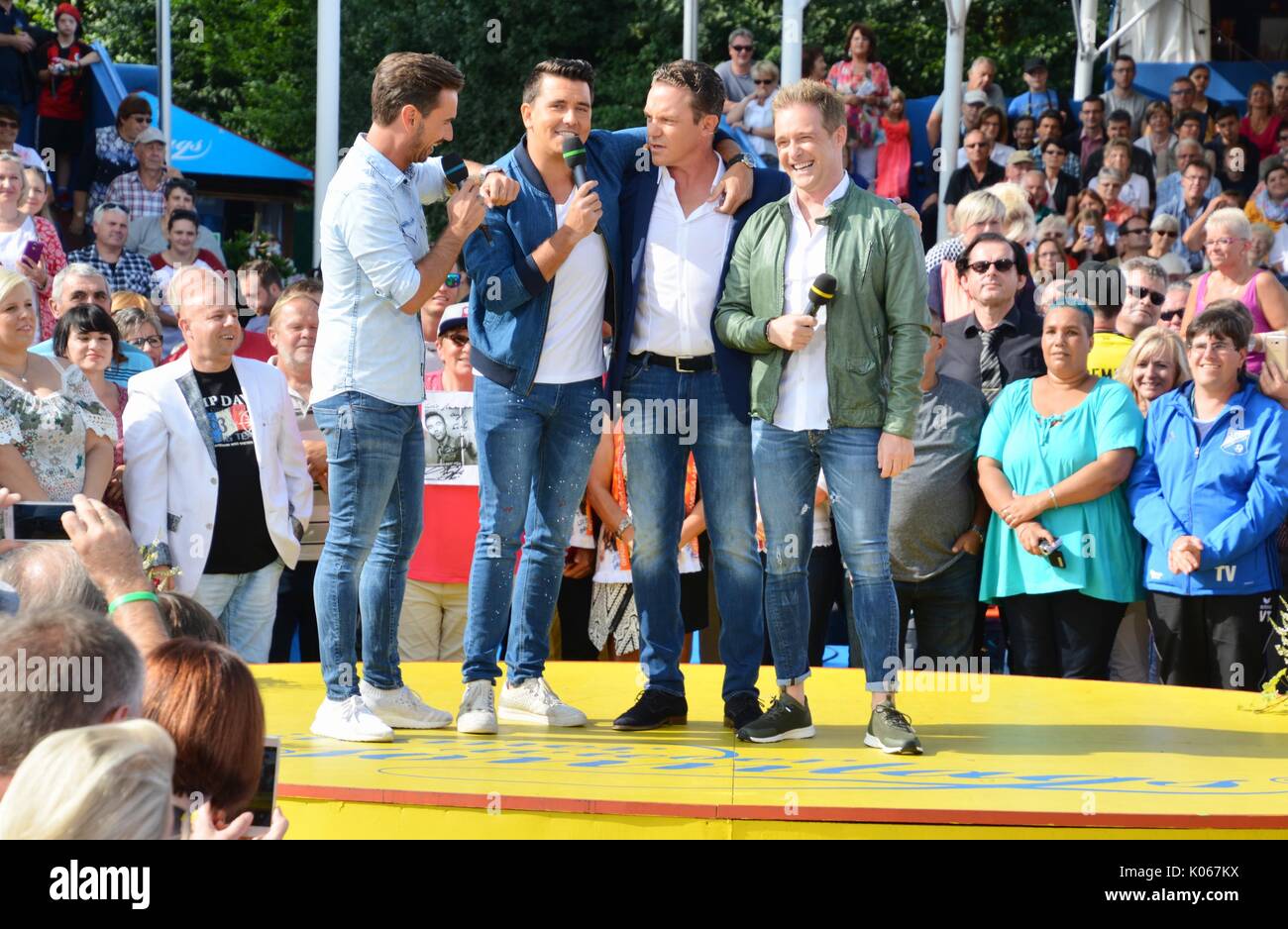 Rust, Germany, 20th August, 2017, Das Erste ARD TV Show "Immer wieder Sonntags" Featuring Klubb3 ...