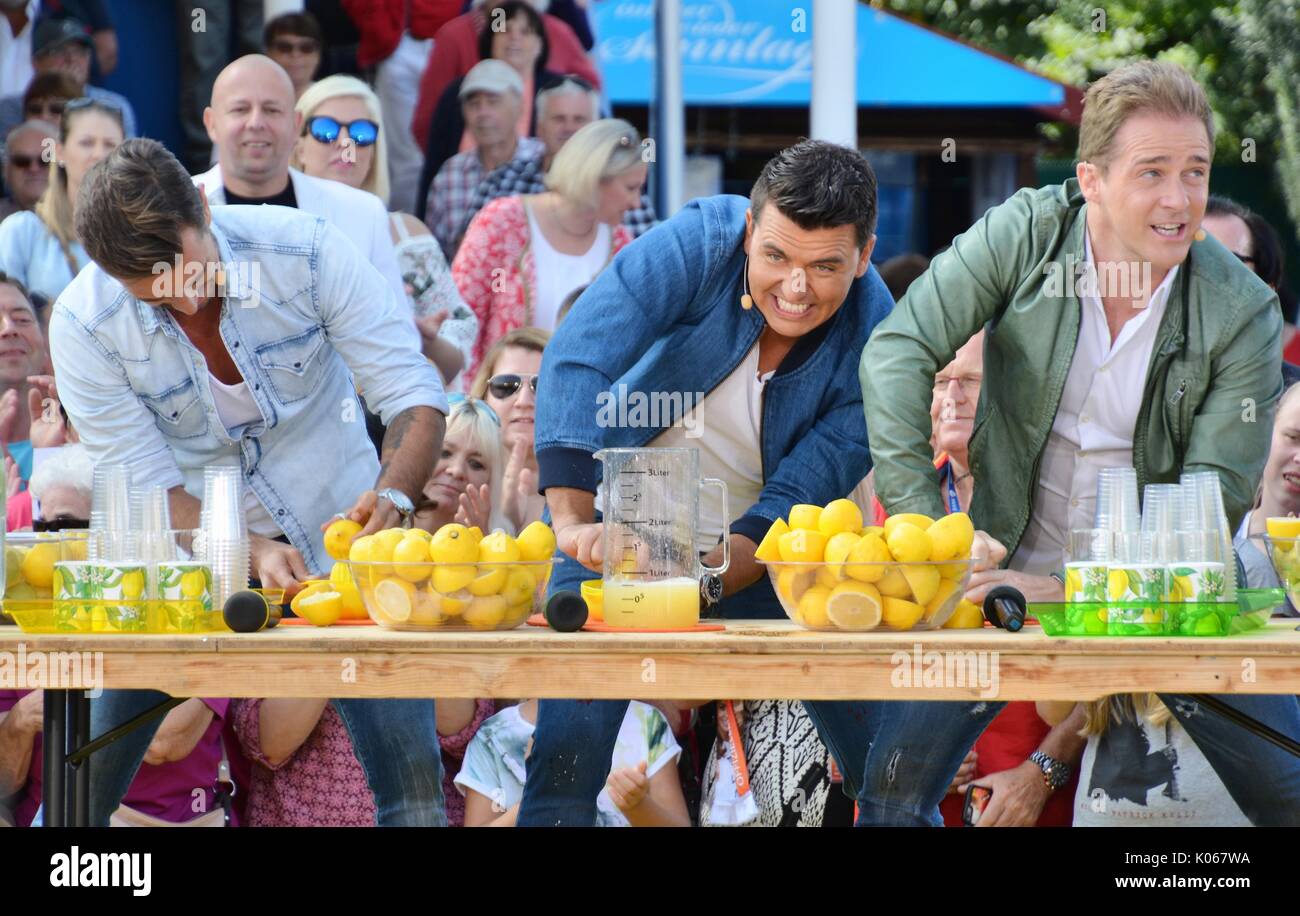 Rust, Germany, 20th August, 2017, Das Erste ARD TV Show "Immer wieder Sonntags" Featuring Klubb3 ...