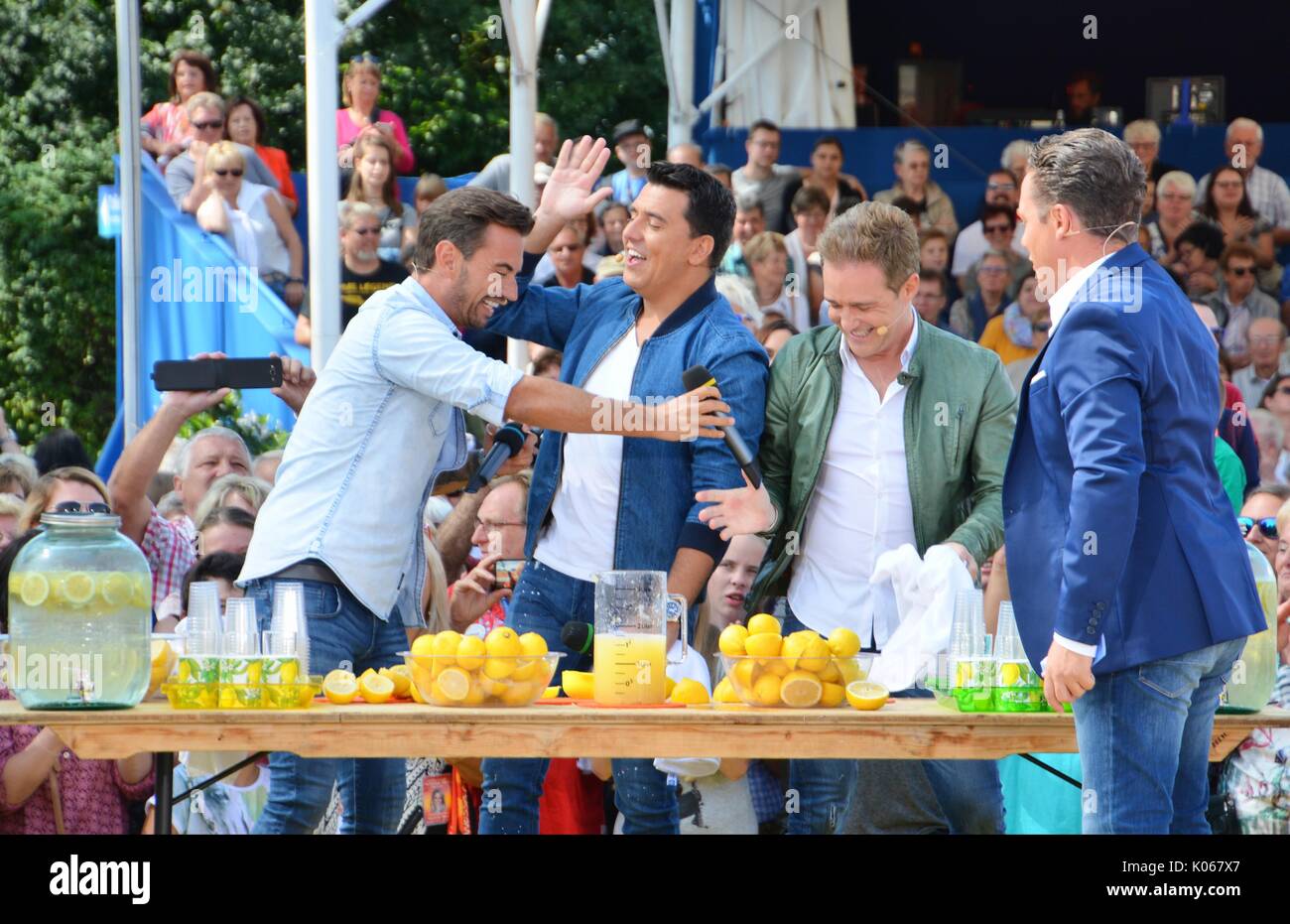 Rust, Germany, 20th August, 2017, Das Erste ARD TV Show "Immer wieder Sonntags" Featuring Klubb3 ...