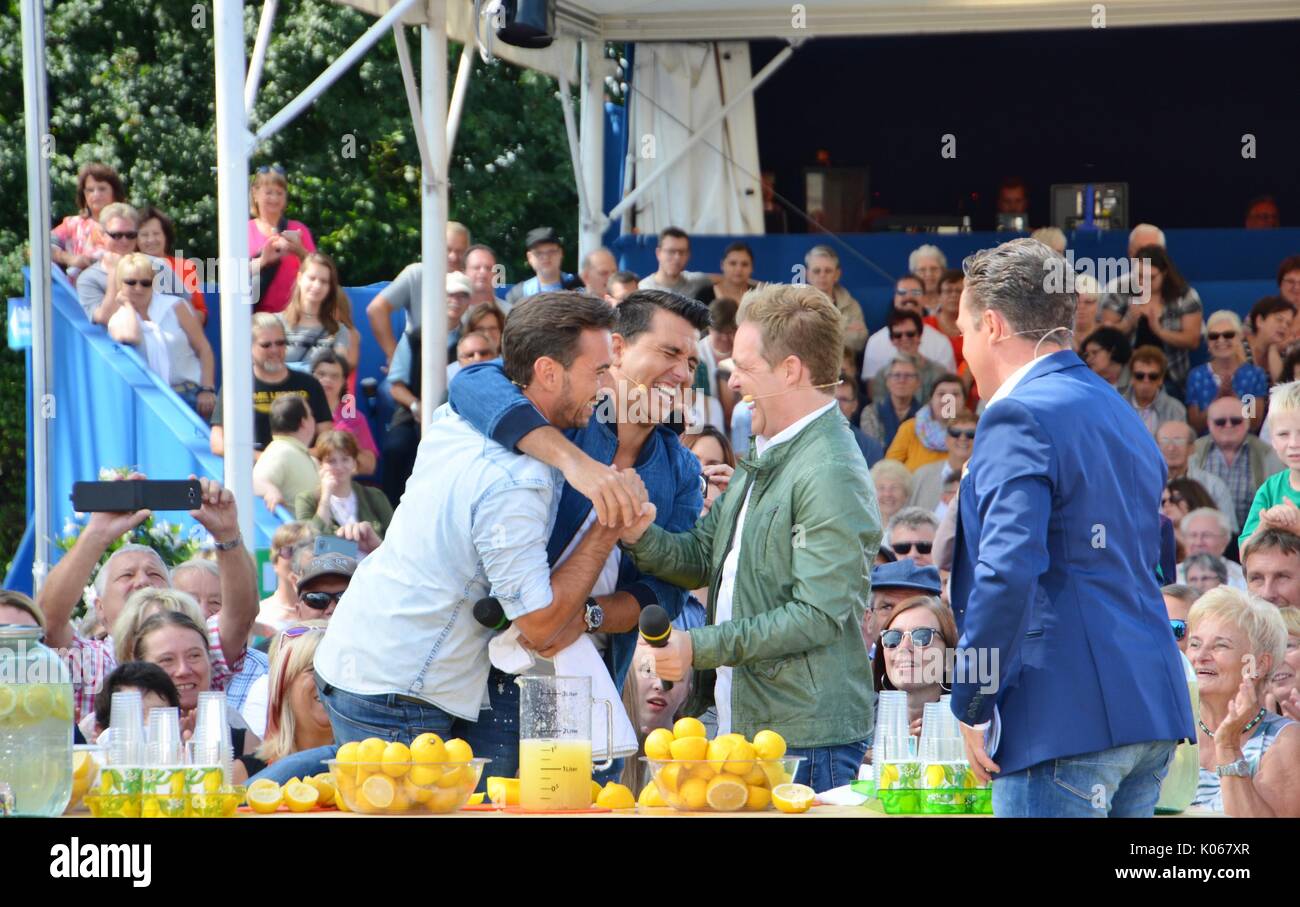 Rust, Germany, 20th August, 2017, Das Erste ARD TV Show "Immer wieder Sonntags" Featuring Klubb3 ...