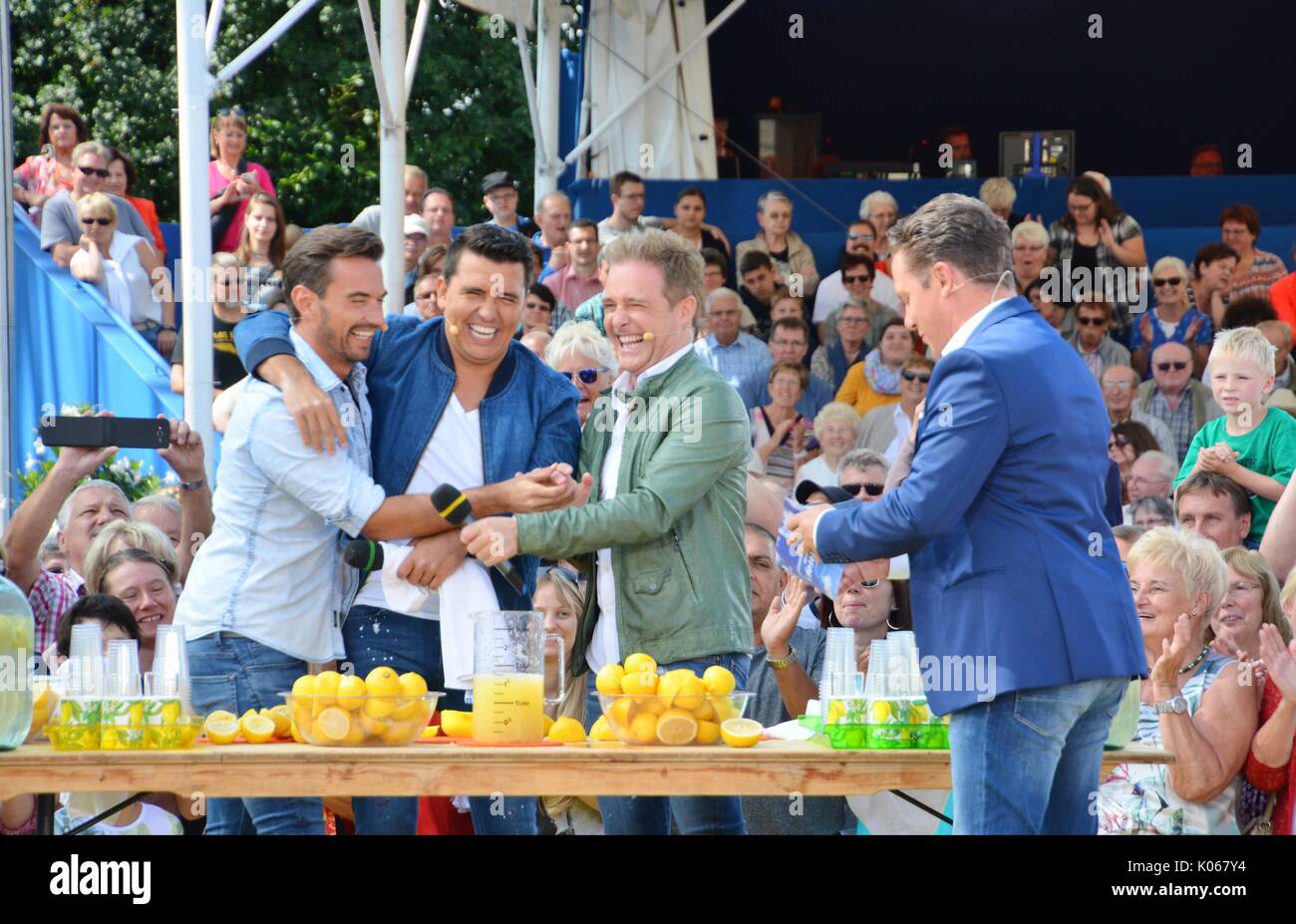Rust, Germany, 20th August, 2017, Das Erste ARD TV Show "Immer wieder Sonntags" Featuring Klubb3 ...