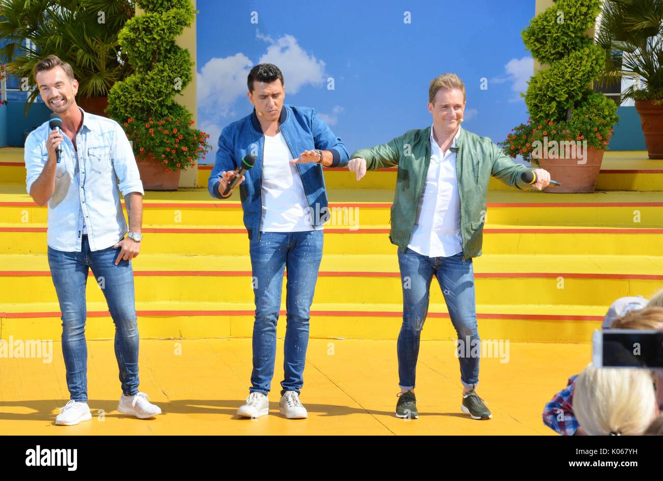 Rust, Germany, 20th August, 2017, Das Erste ARD TV Show "Immer wieder Sonntags" Featuring Klubb3 ...