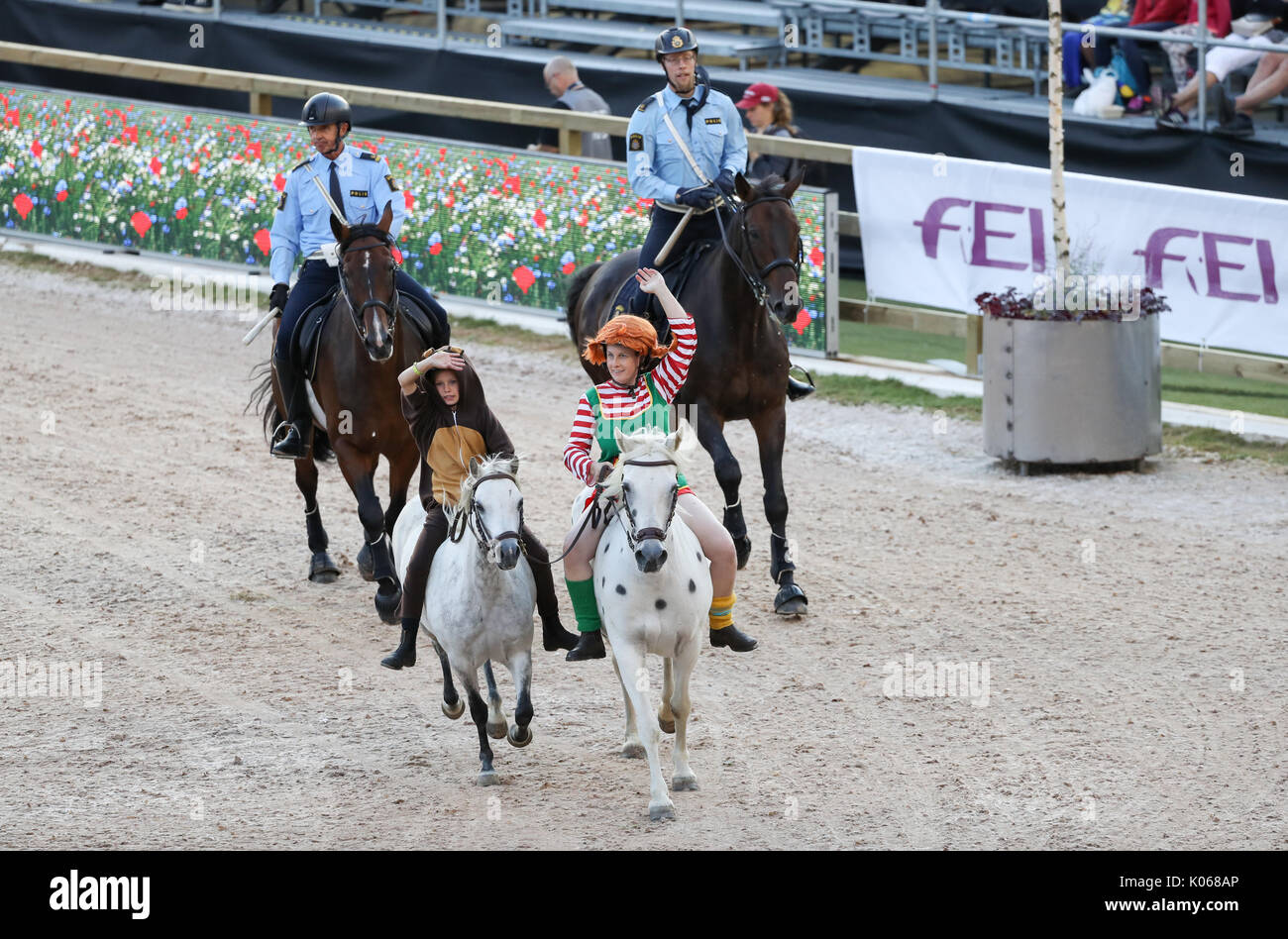 Gothenburg, Sweden. 21st Aug, 2017. A rider dressed as Pippi ...