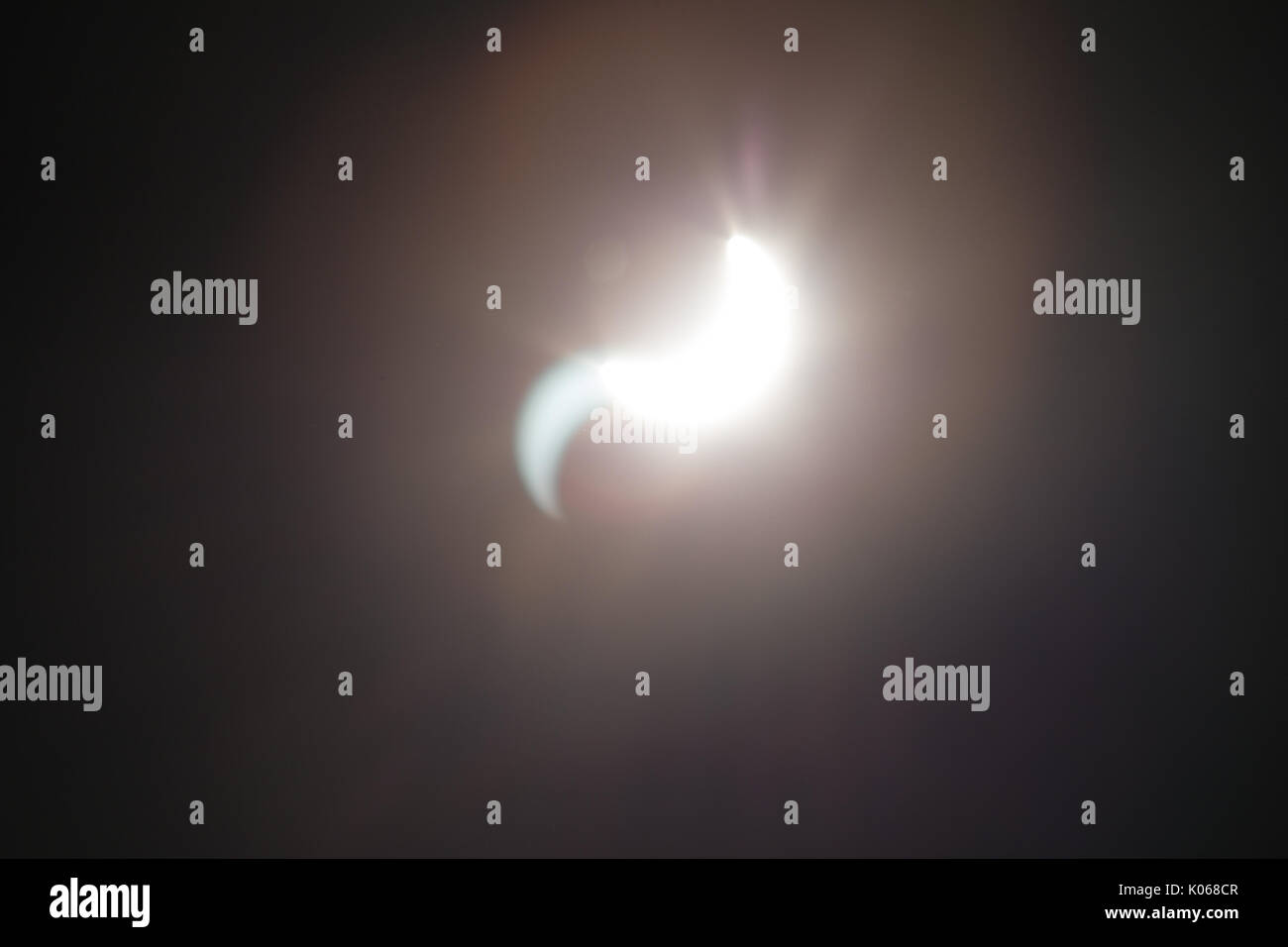 Eclipse of Sun over Dallas Texas 21Aug17 Stock Photo - Alamy