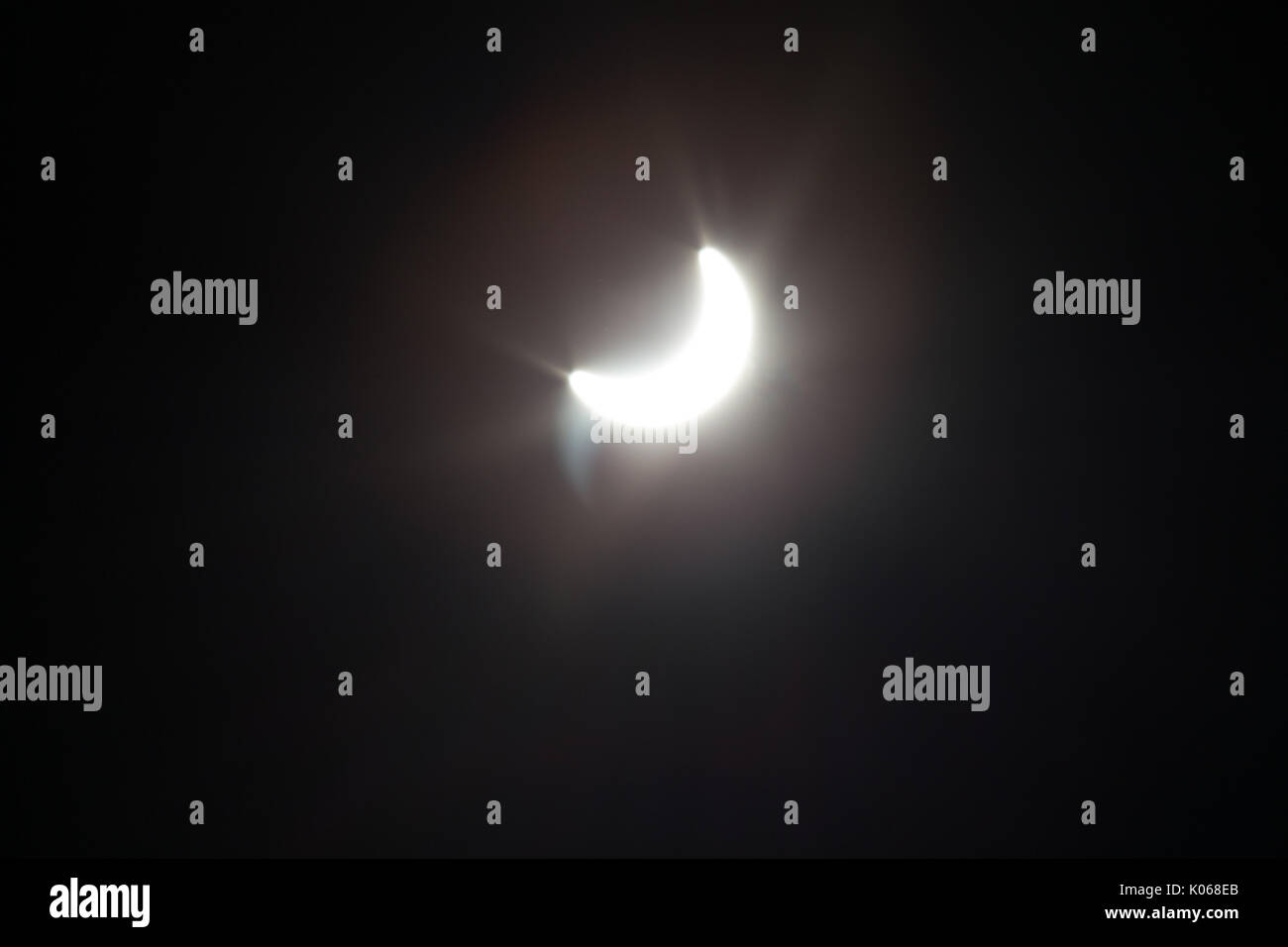 Solar Eclipse Over Dallas Texas Stock Photo - Alamy