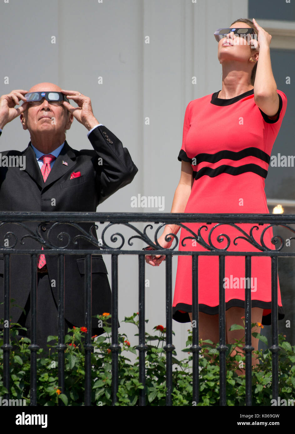 United States Secretary of Commerce Wilbur Ross and Ivanka Trump look ...
