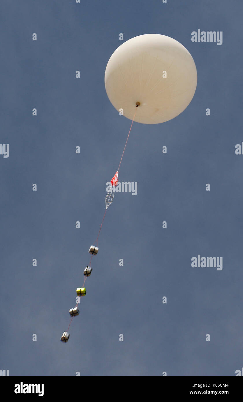 NASA students launch one of 50 high-altitude balloons launched from ...