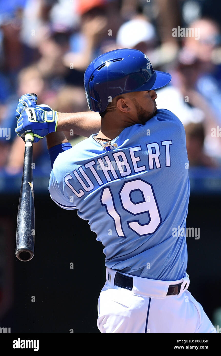 August 20, 2017: Kansas City Royals third baseman Cheslor Cuthbert (19 ...