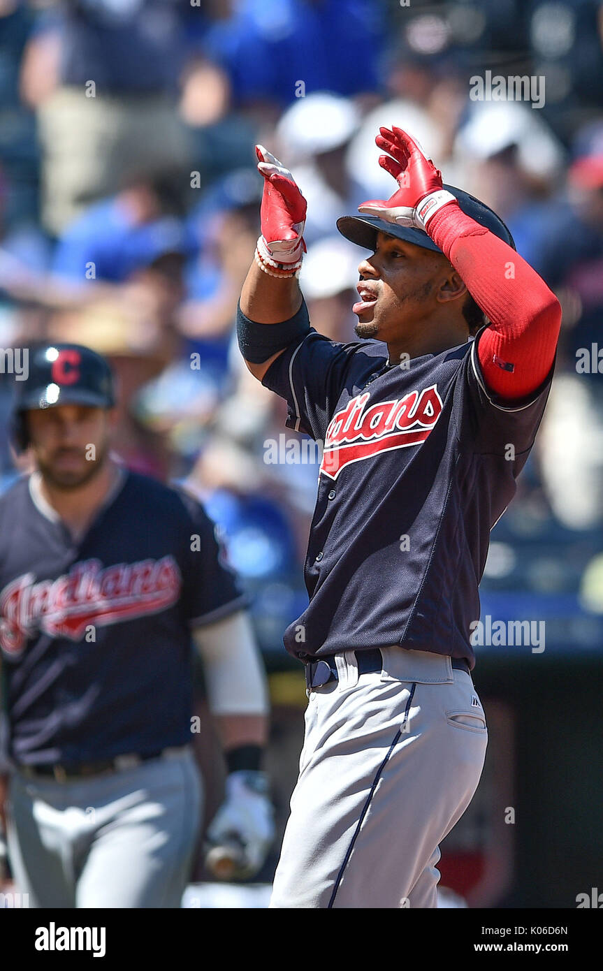 August 20, 2017: Cleveland Indians shortstop Francisco Lindor (12 ...