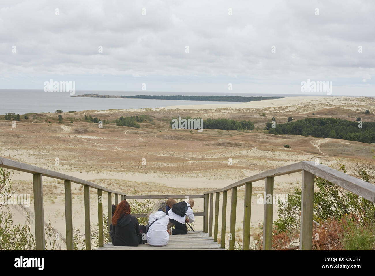 Picture of the viewing platform on the 52-meter high Parnidis dunes ...
