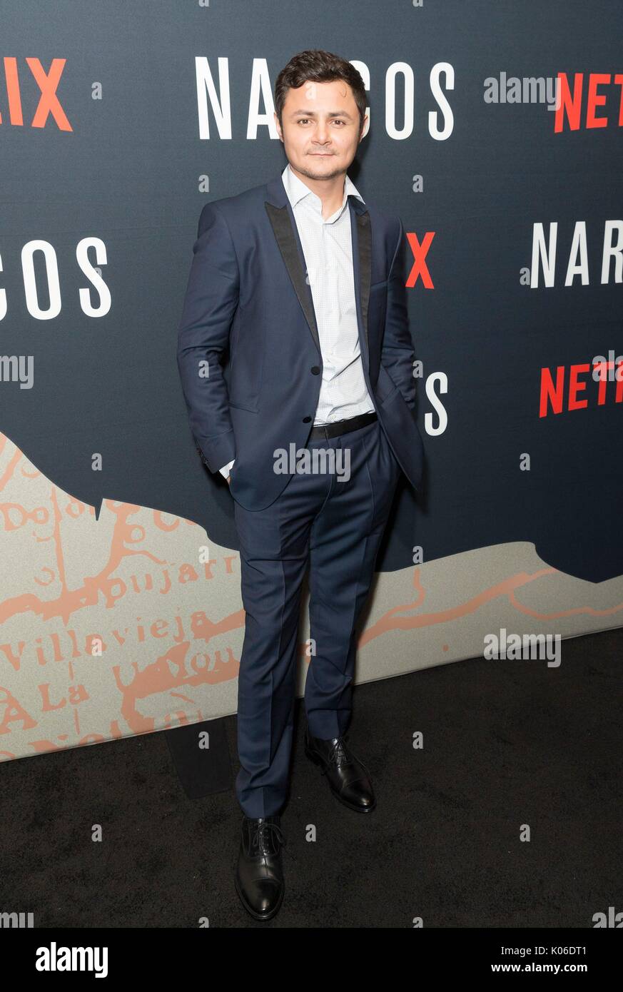 New York, NY, USA. 21st Aug, 2017. Arturo Castro at arrivals for NARCOS ...