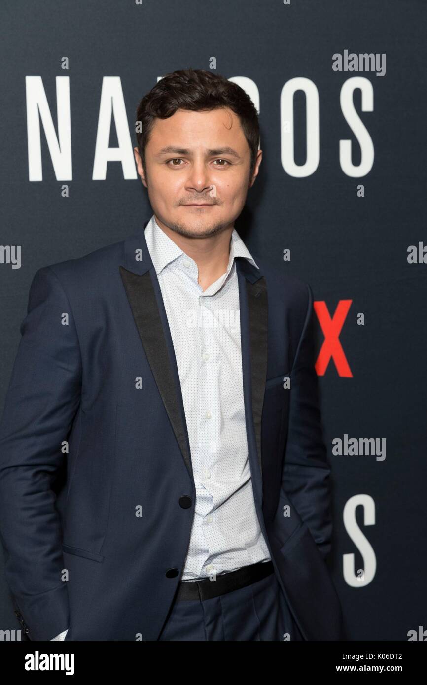 New York, NY, USA. 21st Aug, 2017. Arturo Castro at arrivals for NARCOS ...