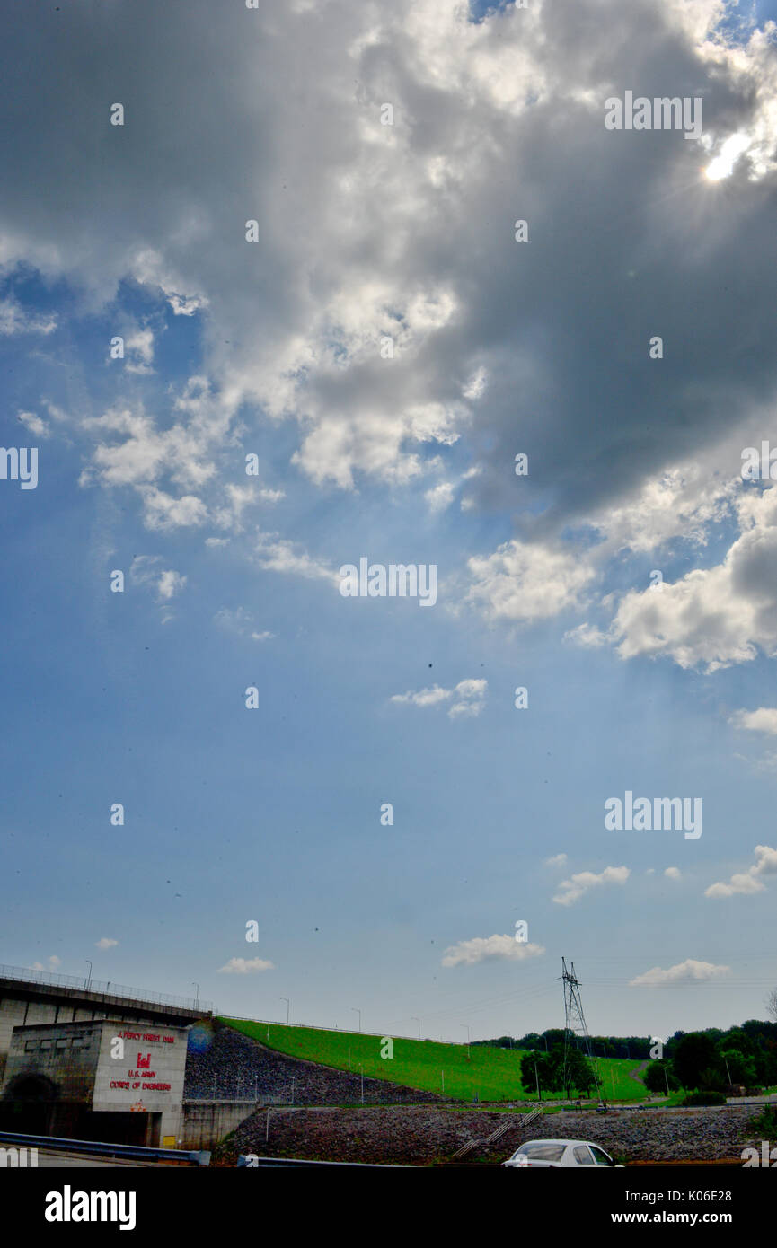 The moon covers the sun during a total solar eclipse over J. Percy ...