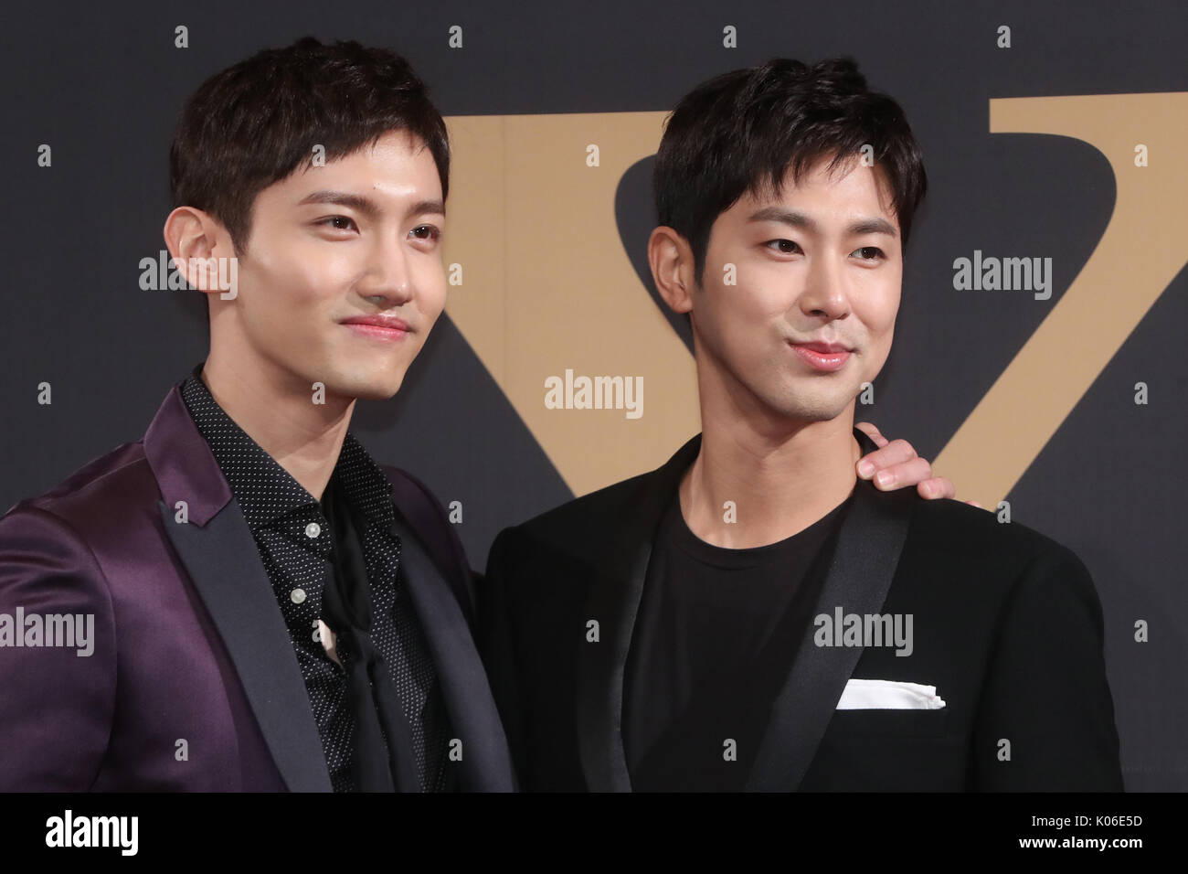 S. Korean boy group TVXQ South Koeran boy group TVXQ poses for a photo ...