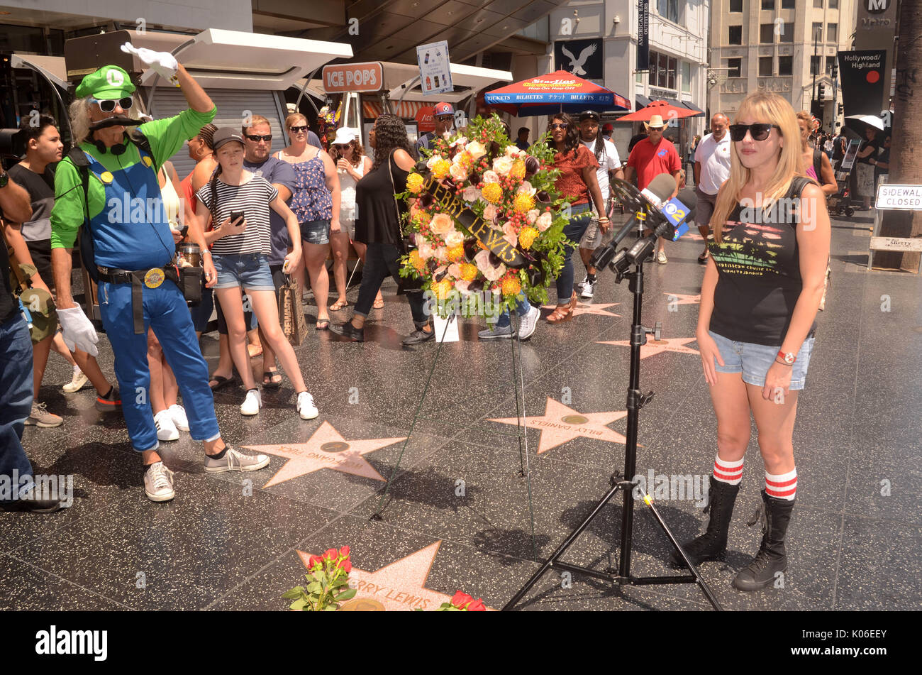 Los Angeles, California, USA. 21st Aug, 2017. Kimi Lewis at Jery Lewis ...